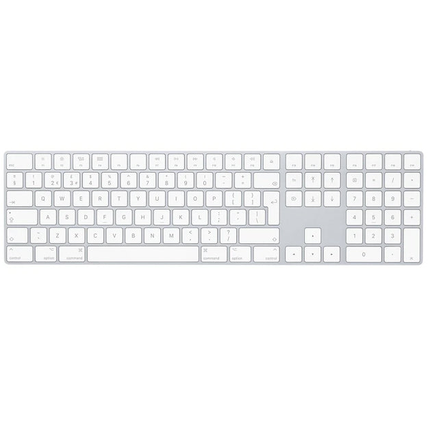 Apple Magic Wireless Keyboard With Numeric Keypad - White (Lightning ...