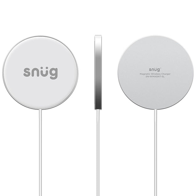 Snug MagSafe Wireless Charger 15W – Silver — Macnificent