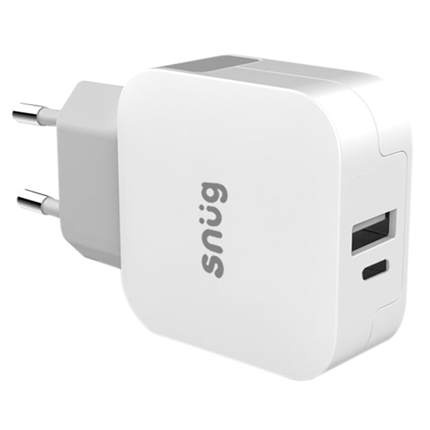 Snug 2 Port PD USB Home Charger With Type-C Cable – 30W - White ...